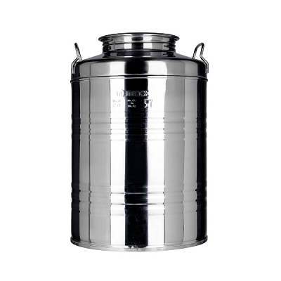 Fusto per olio d'oliva in acciaio inox graffato con capienza da 50 litri