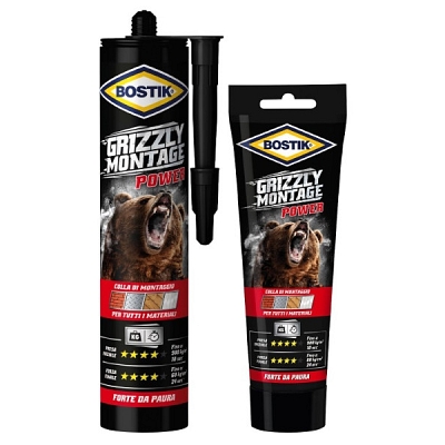 Bostik Grizzly Montage Power formato cartuccia 370g e tubo 250g