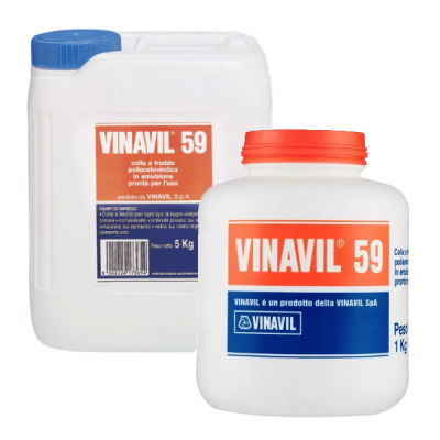 Collante Vinavil 59 inodore, adesivo universale da 1Kg e 5Kg