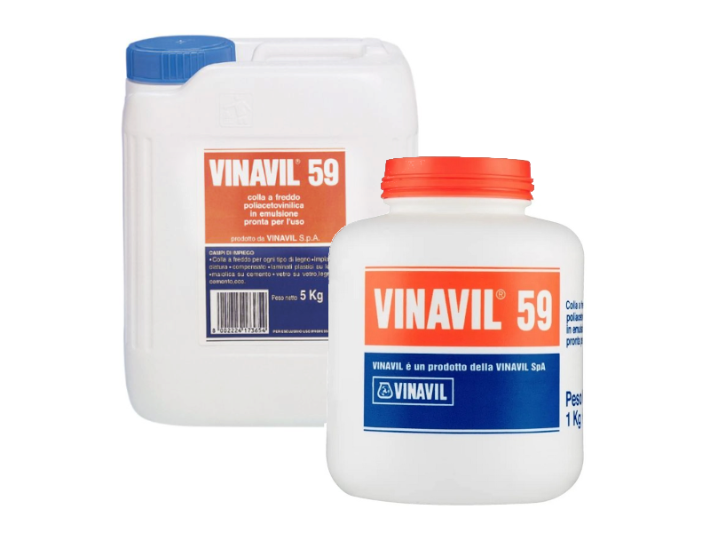 Collante Vinavil 59 inodore, adesivo universale da 1Kg e 5Kg