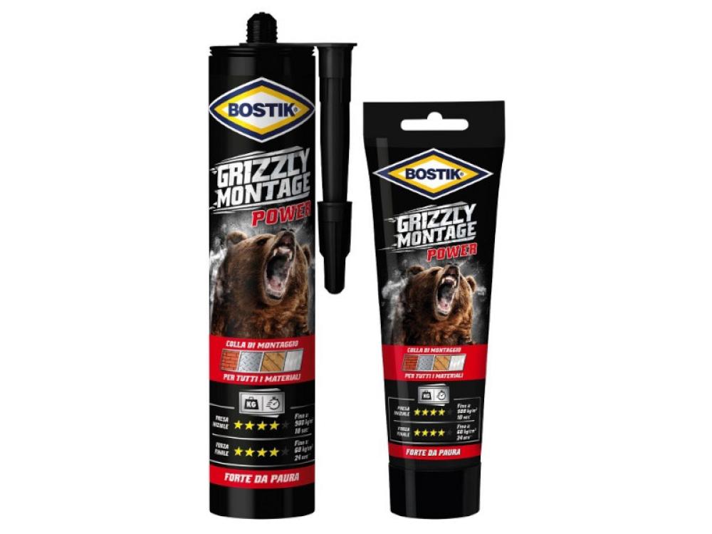 Bostik Grizzly Montage Power formato cartuccia 370g e tubo 250g
