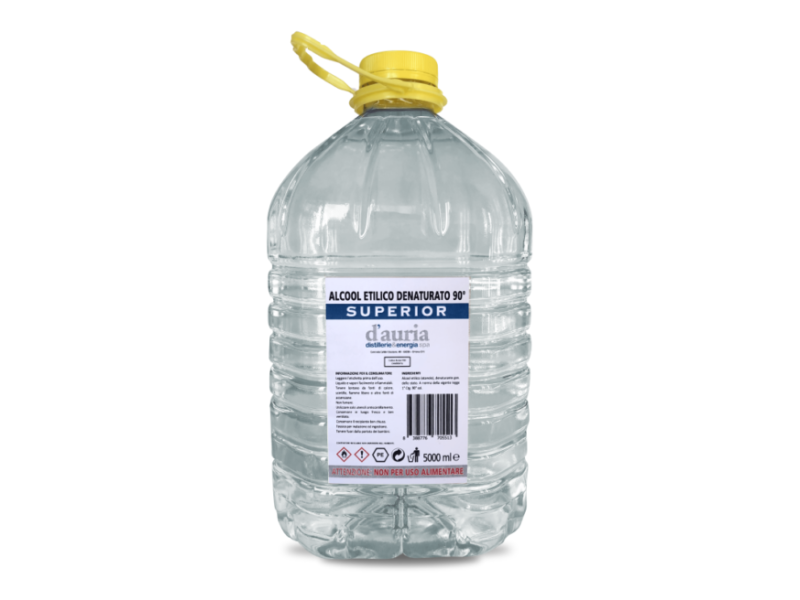 Alcool bianco denaturato 90 gradi D'Auria trasparente